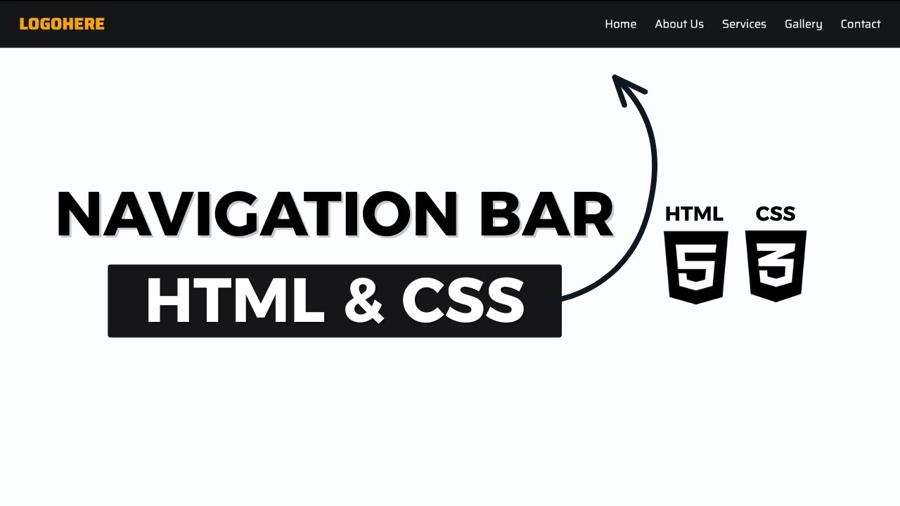 How to Create a Navigation Bar Using HTML & CSS in 4 Minutes
