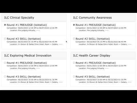 HOSA - ILC 2023 Judge Registration