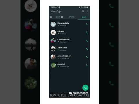 Whatsapp call log Delete.