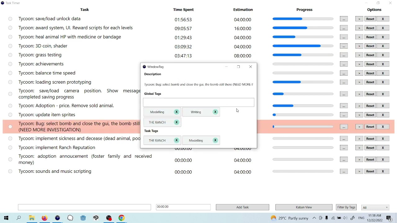 Task Timer: Task Tagging Feature