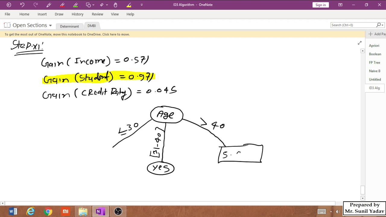 23. Solution of ID3 Algorithm (Mathematical Implementation)