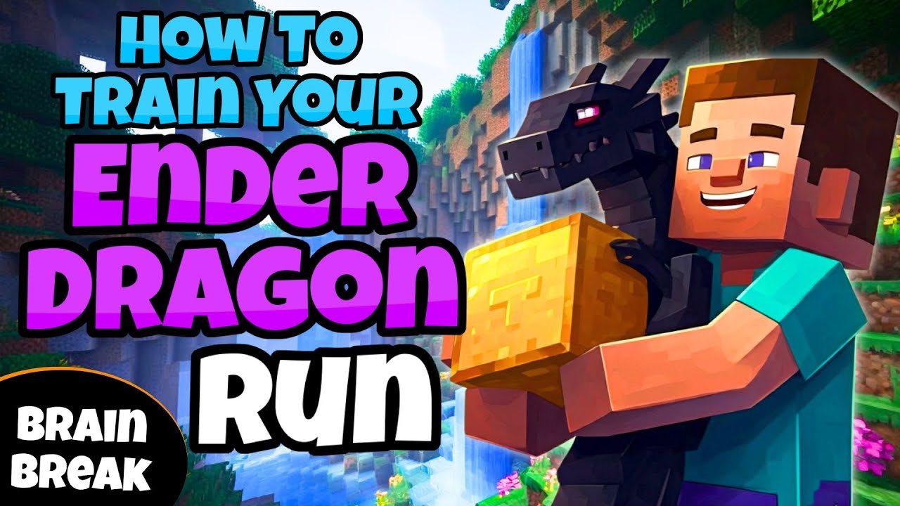 🟪 Minecraft: How To Train Your Ender Dragon 🟪 | Fitness Run | Brain Break | GoNoodle Inspired