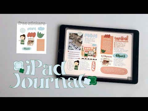 Digital Bullet Journal 👀 | Plan With Me - iPad Journal | Free Template and Stickers