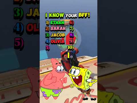 GUESSING YOUR BESTFRIEND'S NAME ๐๐ฝโโ๏ธ #spongebob #quiz #brainteasers #shorts