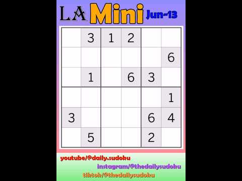 Los Angeles Times Daily #Sudoku 2025-06-13 2175 Mini