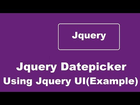Jquery Datepicker Using Jquery UI With Example