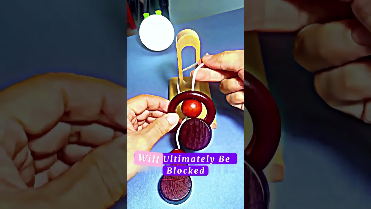 Kong Ming Wooden Puzzle – Outsmart the Ring! #iqtest #tips #braintestsolution #brainlearning