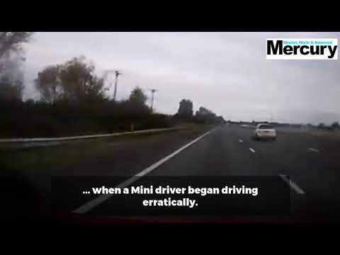 Dashcam near miss on M5 near Weston-super-Mare