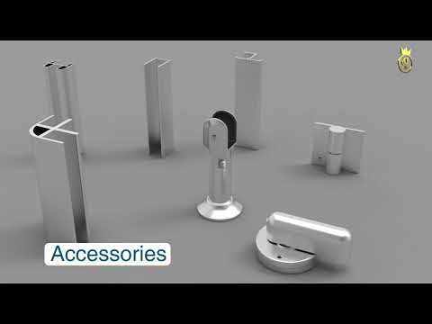 Toilet partition Cubicle 3D Demo fittings