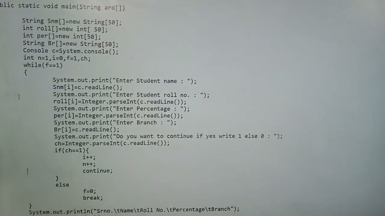 Java Scanner Tutorial -registration using  Console | Khushwant singh #java #javaguides #console