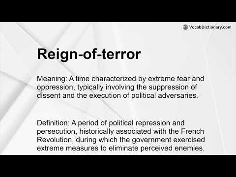 Reign-of-terror Meaning
