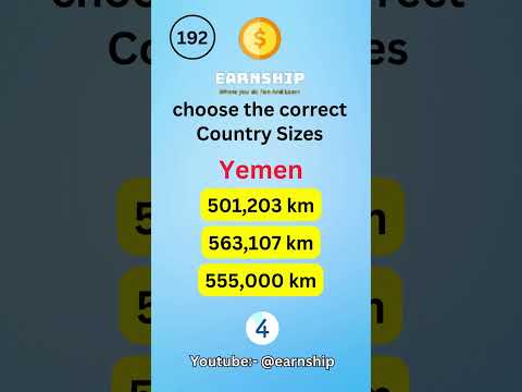 General Knowledge Question and Answer part 192:- Guess country area size quiz #earnship #bigcountry