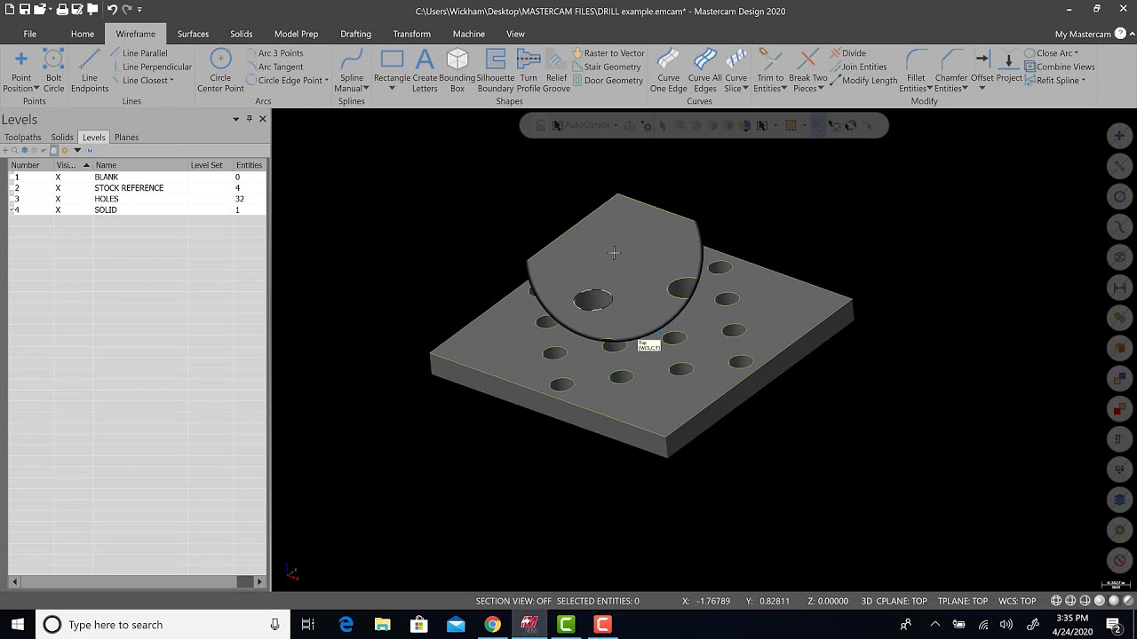 MASTERCAM BASIC SOLID MODEL