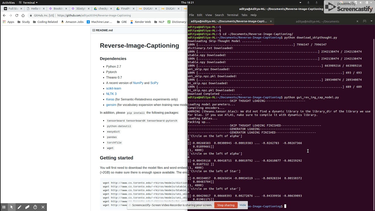 Reverse Image Captioning GUI Demo