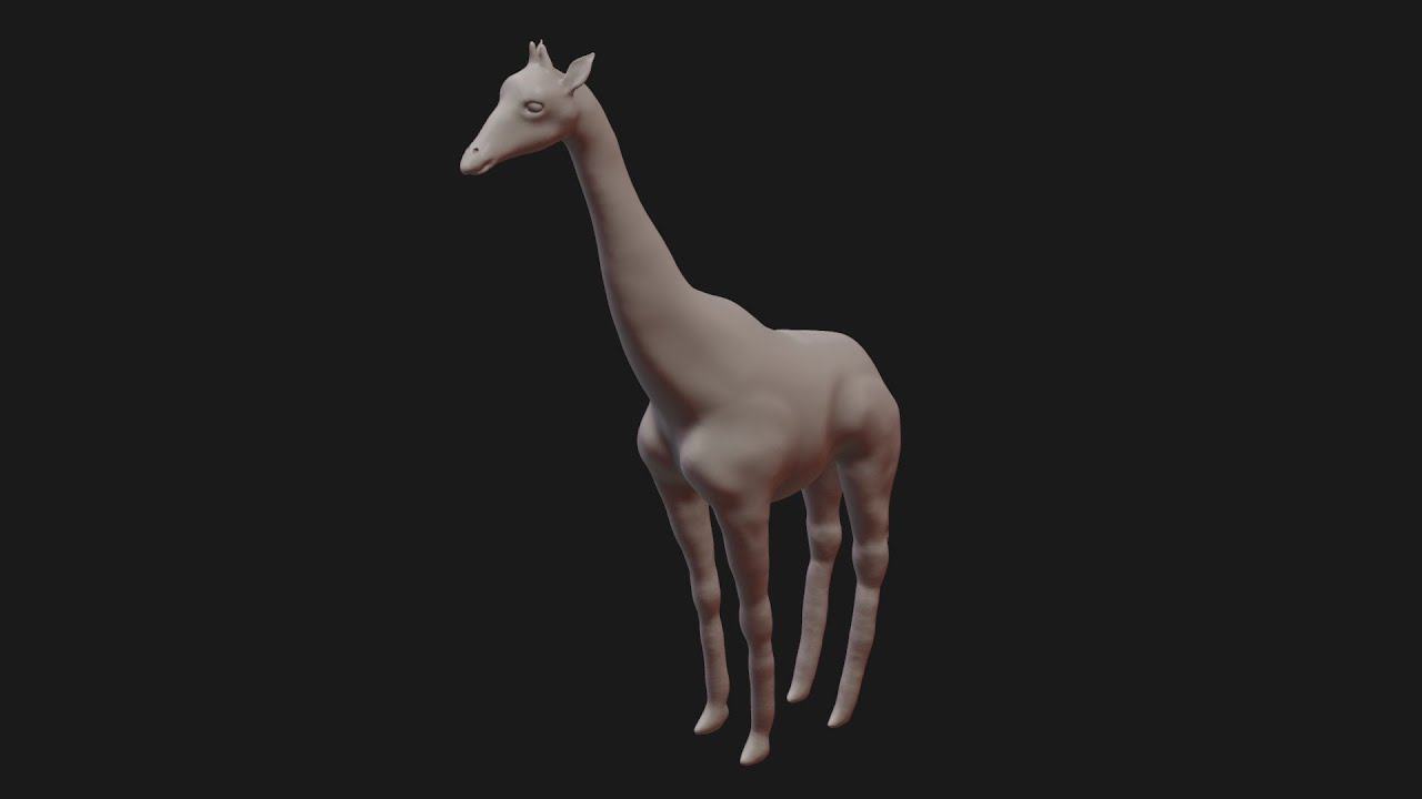 Giraffe Sculpture Base Mesh - Link in the description! #shorts