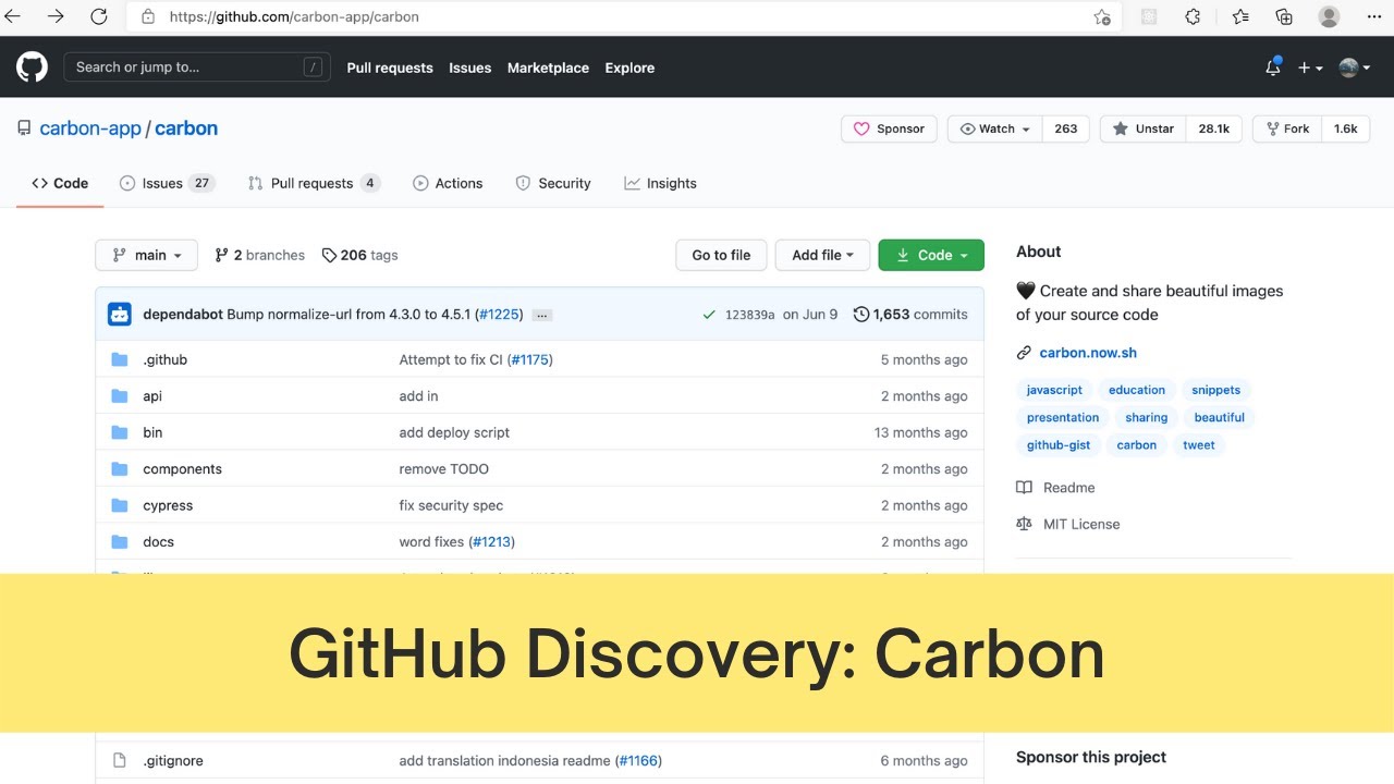 GitHub Discovery: Carbon