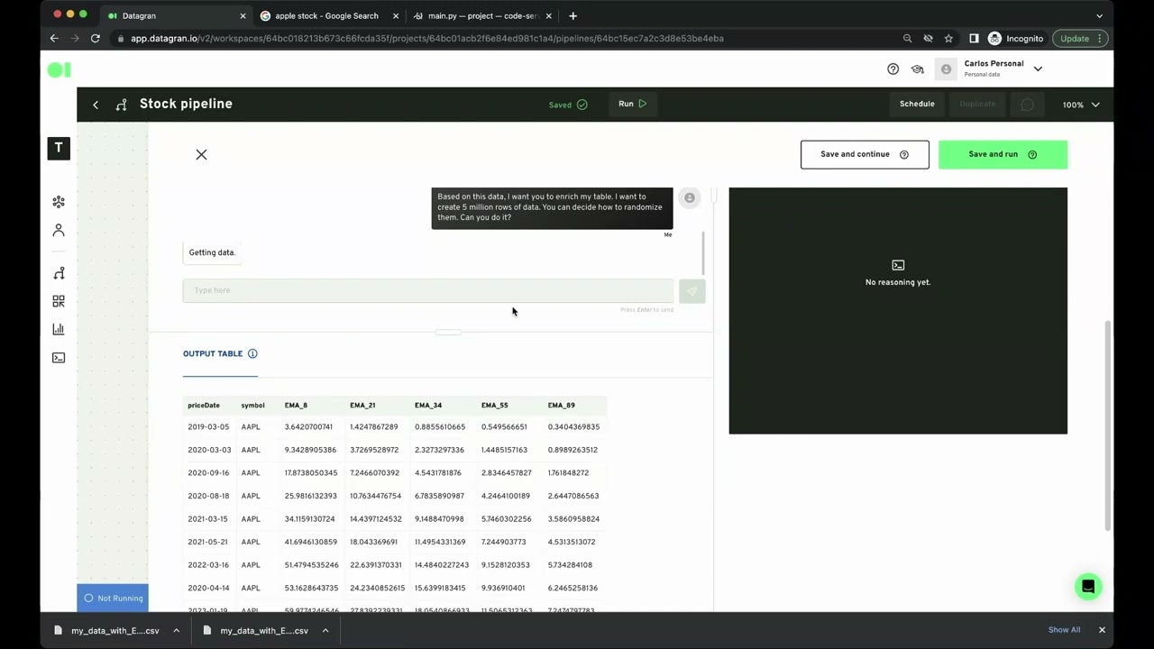 Random data generator demo