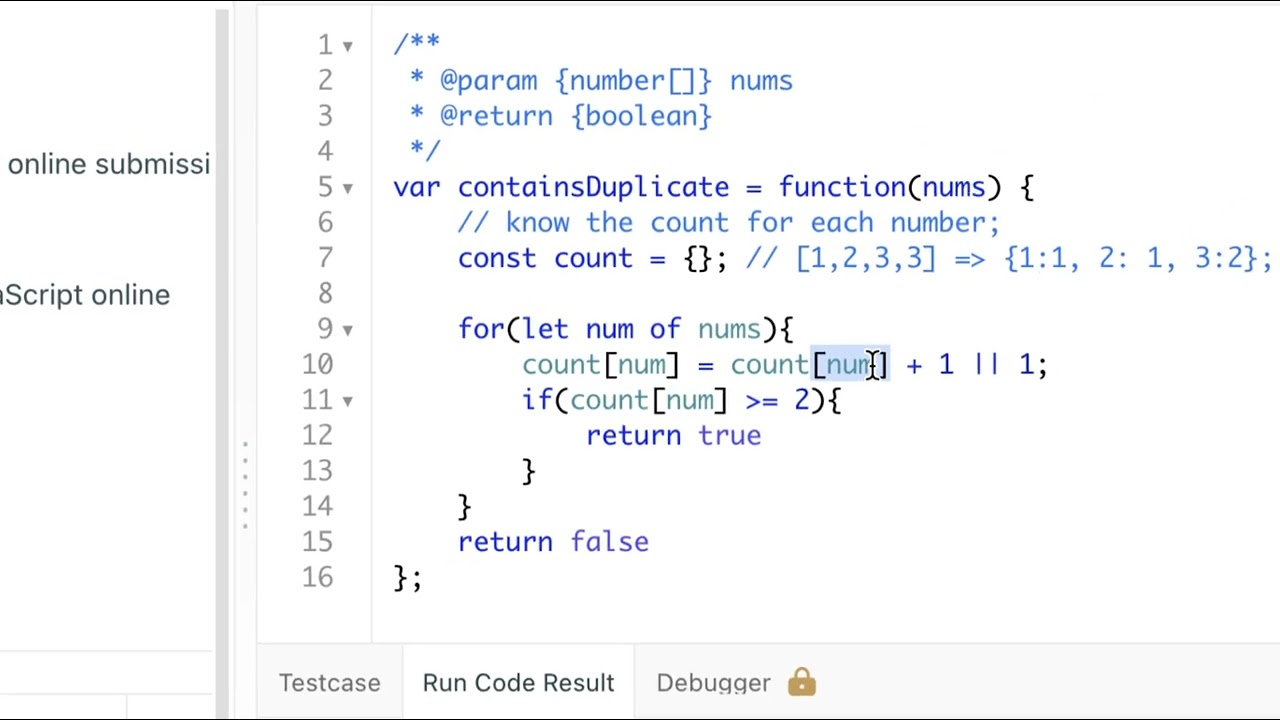 217. Contains Duplicate LeetCode Javascript Solution