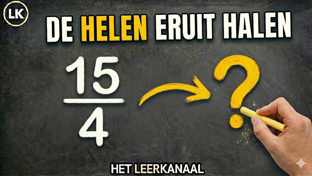 Helen uit een breuk halen uitleg | onechte breuk | groep 6 en 7