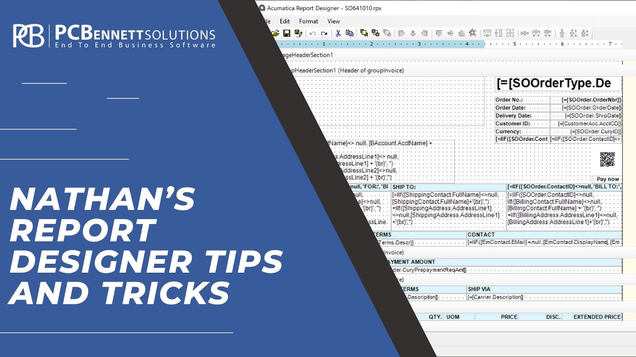Mastering Acumatica Report Designer