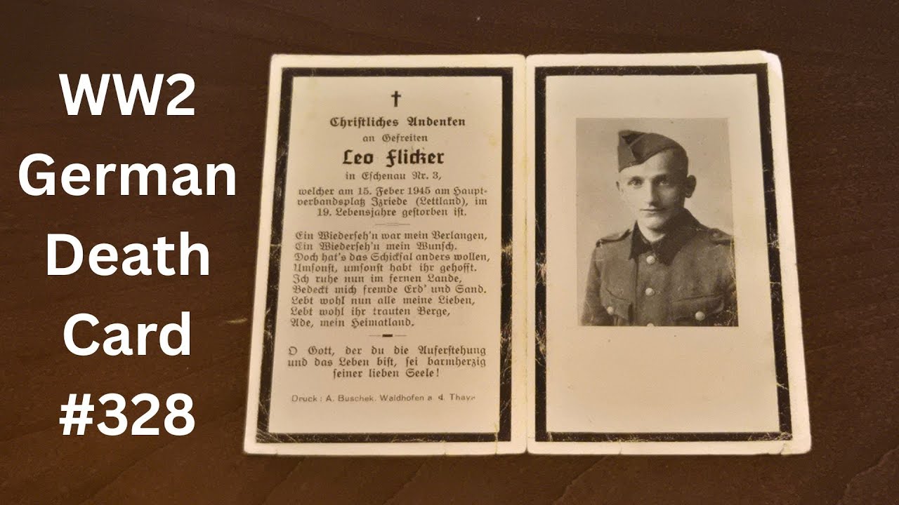 WW2 German Death Card #328