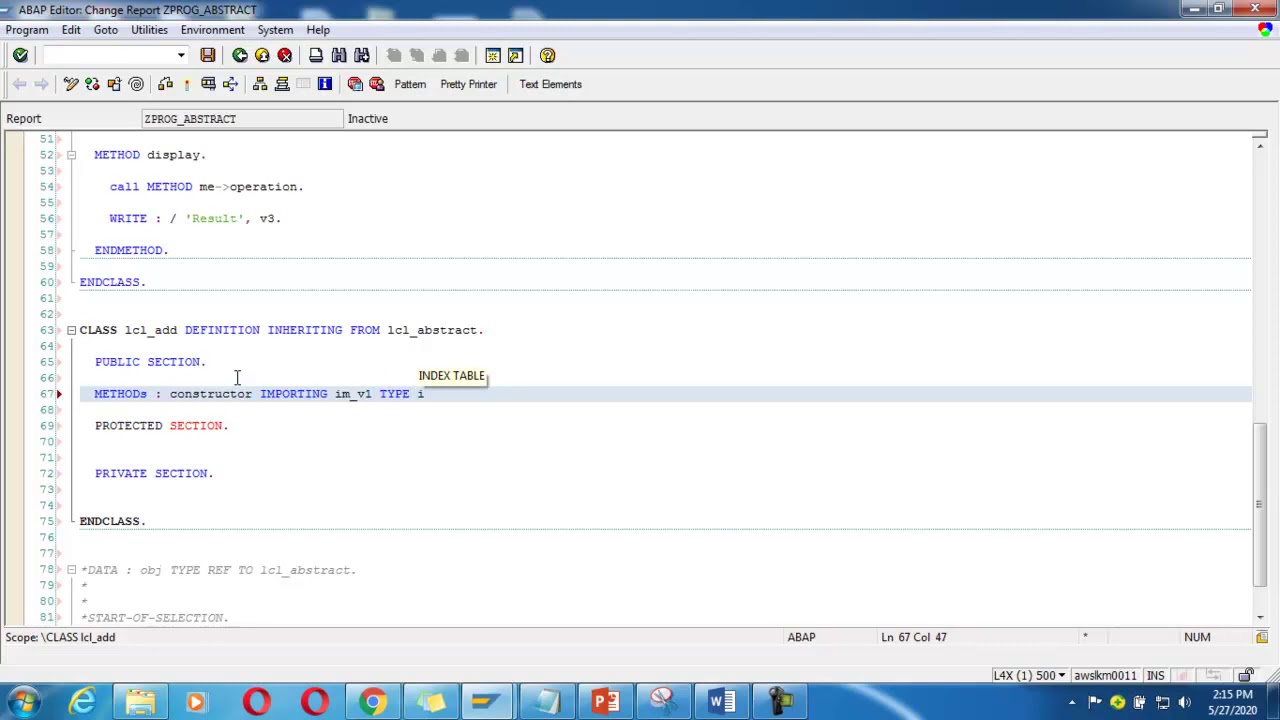 Local abstract class | SAP OO-ABAP