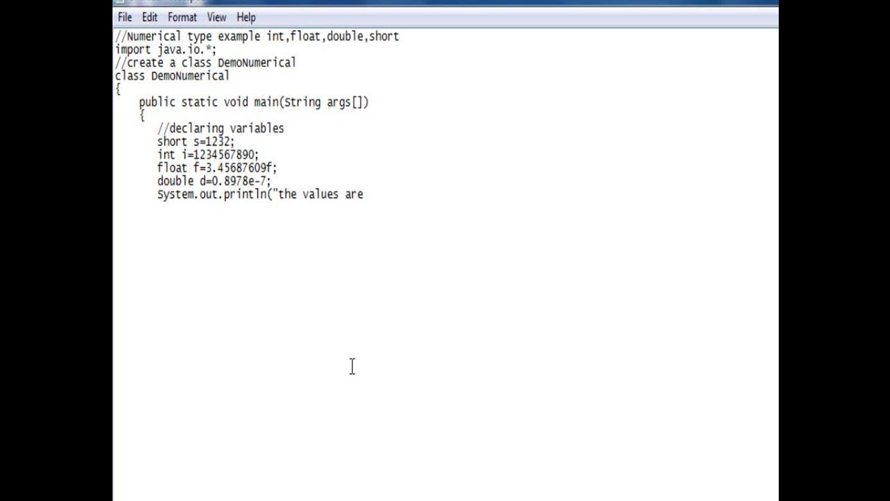 How to use numerical types in java