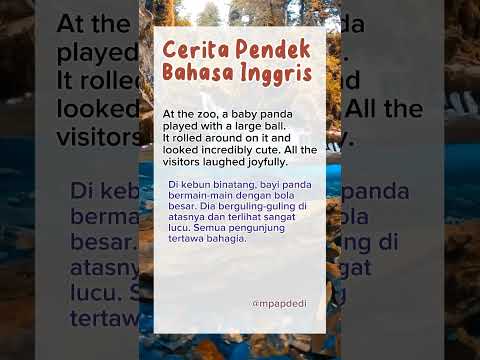 Cerita Bahasa Inggris : Bayi Panda Lucu - Belajar Bahasa Inggris lewat Cerita Pendek