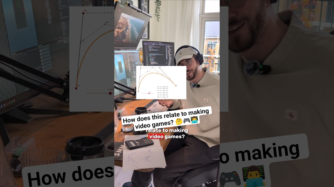 Bezier Curve 💡 [How does this relate to gamedev Part 3.] #gamedev #mathematics #maths