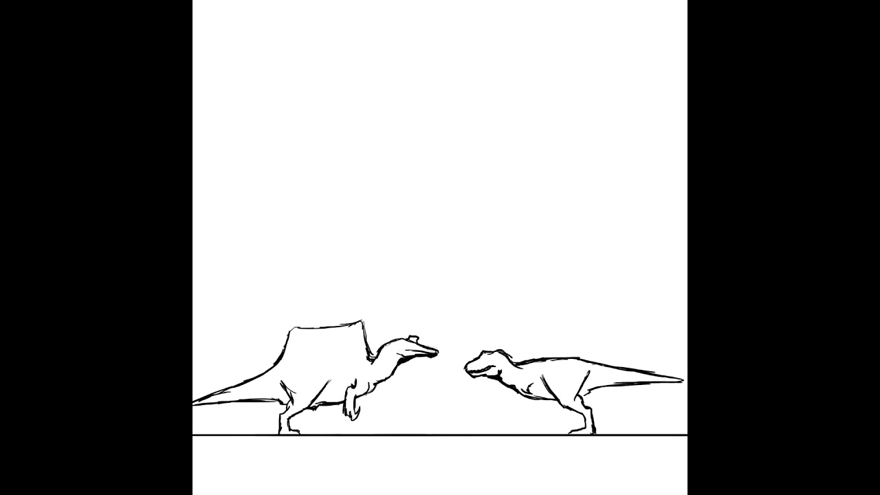 Spinosaurus vs T-rex Animation