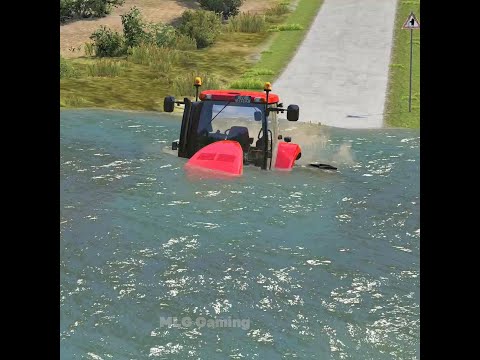 Tractor vs Deepest River — BeamNG Drive #shorts