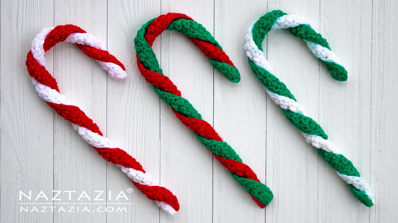 HOW to CROCHET an EASY CANDY CANE Decoration for Christmas