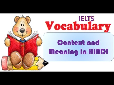 IELTS Check Your Vocabulary Context and Meaning in HINDI