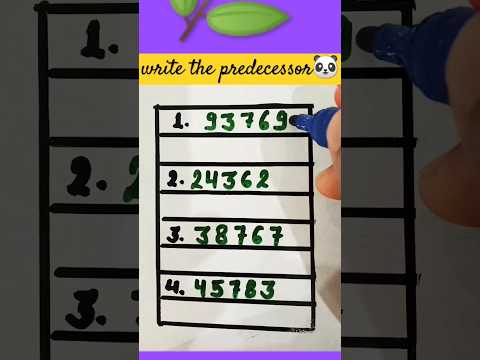 write the Predecessor😳#shortvideo #maths #predecessor