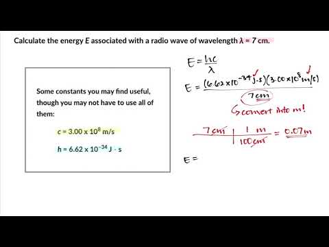 Using E = hc/λ (Example 1)