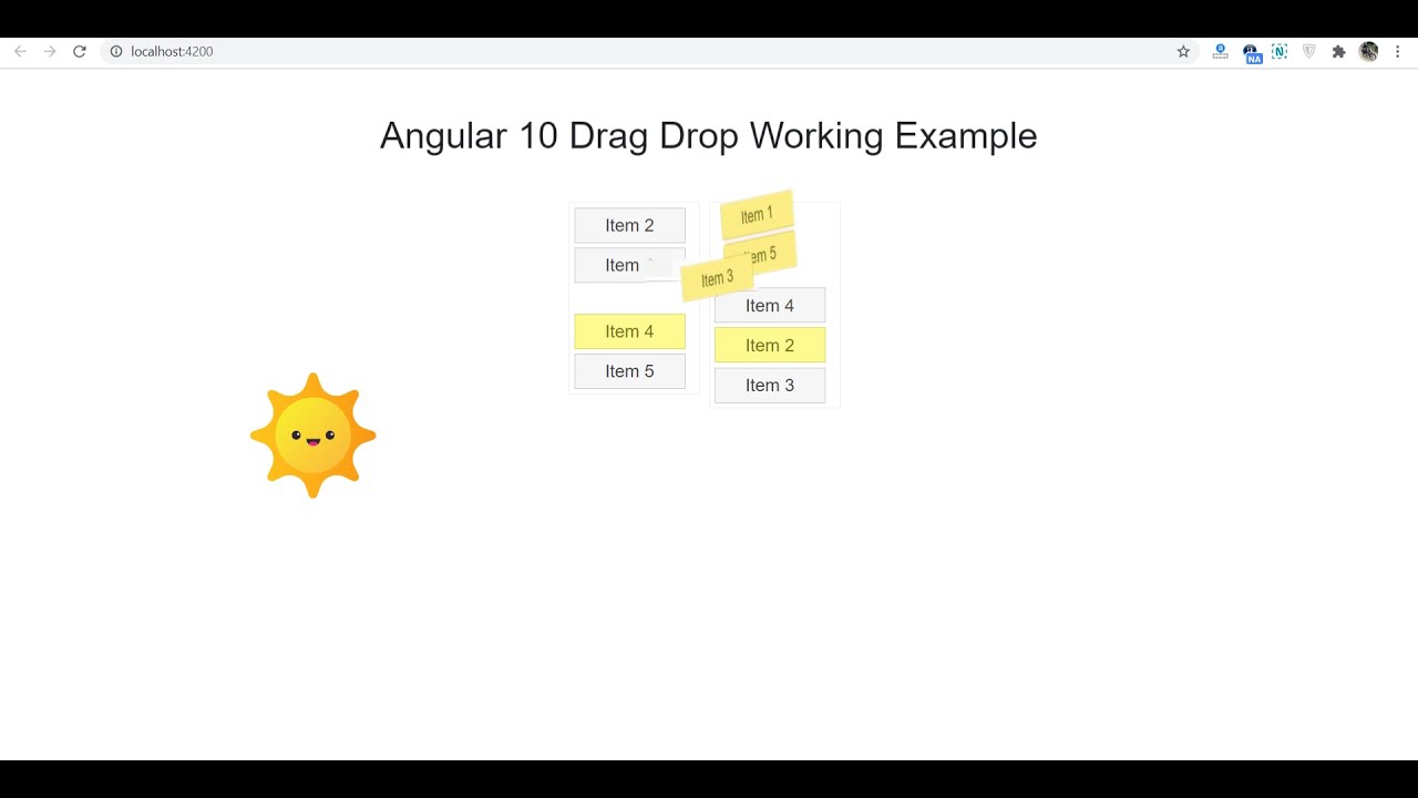 Angular 10 Drag Drop Working Example