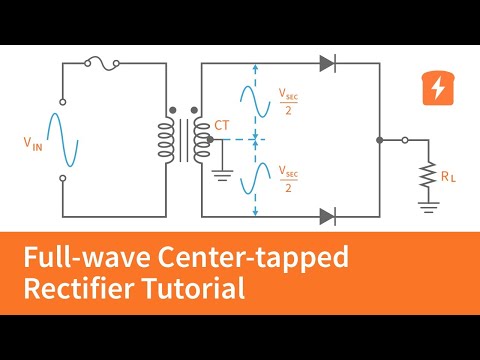 Full-wave Center-tapped Rectifier Tutorial | Basic Electronics