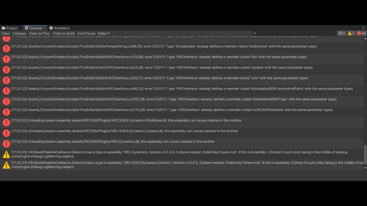Unity troubleshooting avatar errors (Unity Tutorial 2023)