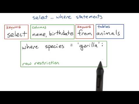 Learn Select Where Intro to Relational Databases - Mind Luster