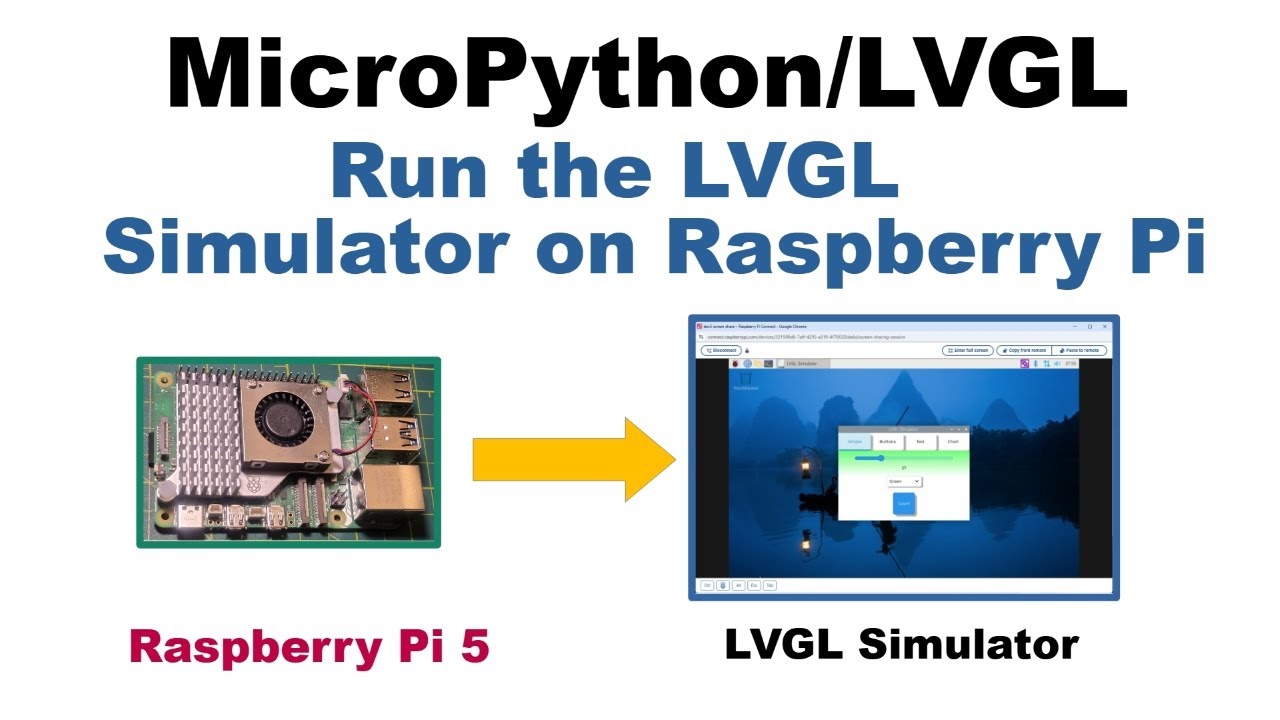 MicroPython LVGL - Run the LVGL Simulator on Raspberry PI