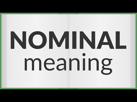 Nominal | meaning of Nominal