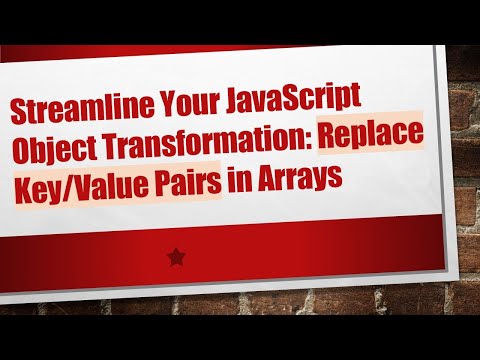 Streamline Your JavaScript Object Transformation: Replace Key/Value Pairs in Arrays