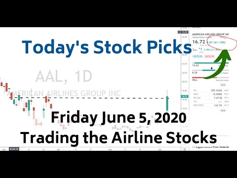 Airline Stocks 6-5-20 | Best Stock Picks Today