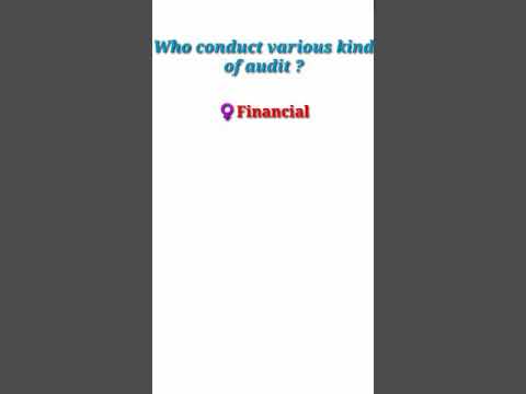 Who conduct Different kind of Audit ? [ #shorts ]