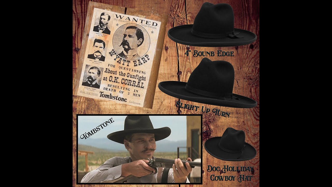 Authentic Replica of Doc Holliday Cowboy Hat by Miller Hats.  #docholliday #tombstone #cowboyhat
