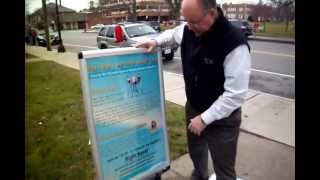 WindMaster Curb Sign Stand for 24"x36" posters