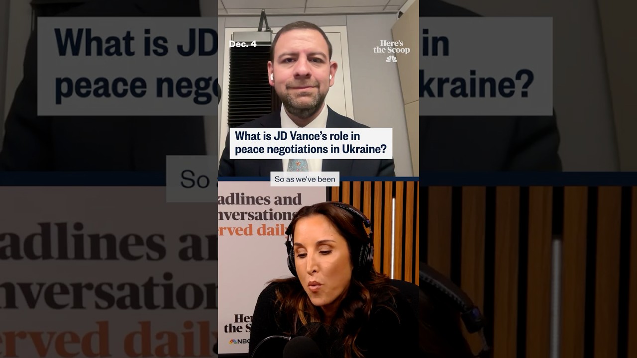 What is JD Vance's role in peace negotiations in Ukraine?