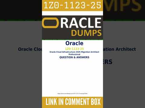 1Z0-1123-25 in 1st Attempt! | Oracle Dumps for 2025 Architect Pro Exam