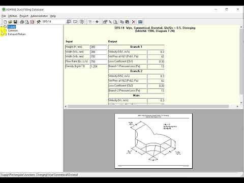 ASHRAE Duct Fitting Database Program အသုံးပြုပုံ – LEARNING HVAC