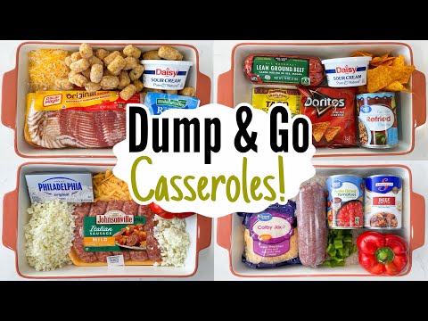 DUMP & GO CASSEROLES | 5 Quick & EASY Casserole Dinner Recipes! | Tasty Cheap Meals | Julia Pacheco